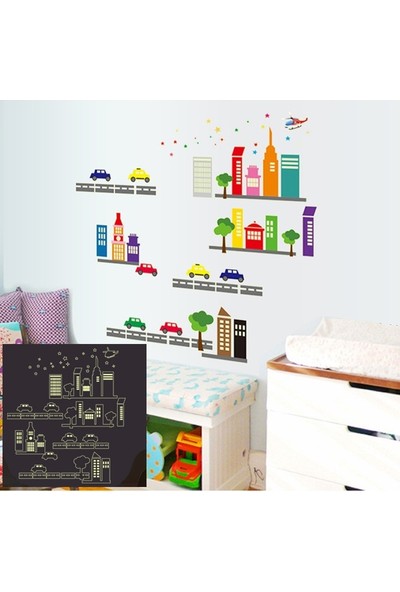 Crystal Kids Karanlıkta Parlayan Şehir Bebek Odası Dekorasyonu Duvar Süsü Sticker Crystal Kids Karanlıkta Parlayan Şehir Bebek Odası Dekorasyonu Duvar Süsü Sticker