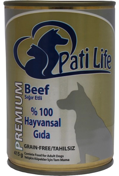 Pati Life Sığır Etli Köpek Konservesi 415 gr x 12 Adet