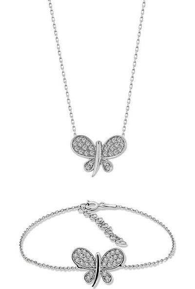 Huarz Yusufçuk Kolye Bileklik Gümüş Set