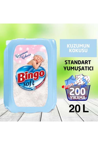 Bingo Soft Çamaşır Yumuşatıcısı Kuzumun Kokusu 5 L Ekonomi Paketi 4'lü Bingo Soft Çamaşır Yumuşatıcısı Kuzumun Kokusu 5 L Ekonomi Paketi 4'lü