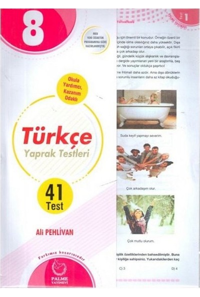 Palme Yayıncılık 8. Sınıf Türkçe Yaprak Test (41 Test) Palme Yayıncılık 8. Sınıf Türkçe Yaprak Test (41 Test)