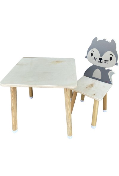 Odun Concept Doğal Ahşap Çocuk Aktivite Masa ve Sandalye Takımı Sincap Odun Concept Doğal Ahşap Çocuk Aktivite Masa ve Sandalye Takımı Sincap