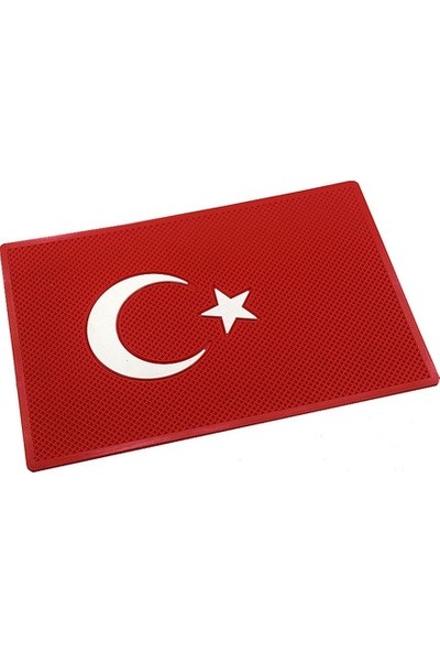 Space Torpido Üstü Bayrak Desenli Kaydırmaz Ped