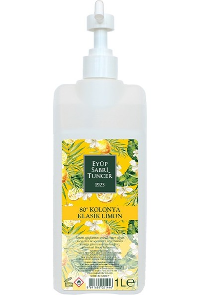 Eyüp Sabri Tuncer Klasik Limon Kolonyası Pompalı 1 Lt