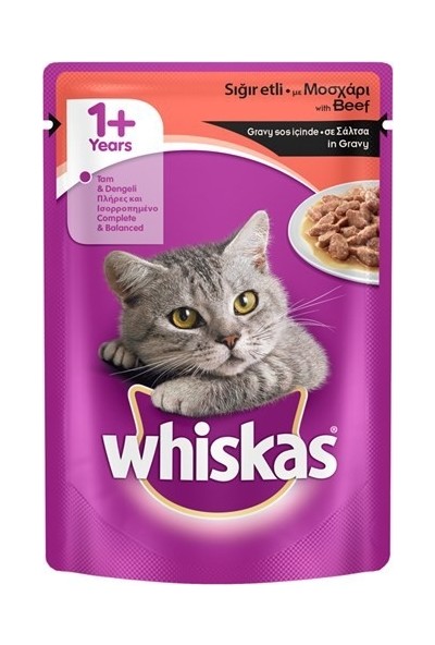 Whiskas Pouch Etli Yaş Kedi Maması 100 Gr x 24 Adet Whiskas Pouch Etli Yaş Kedi Maması 100 Gr x 24 Adet