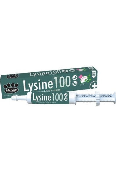 Mervue Lysine 100 Kedi Herpes Virüsü ile Mücadele Lizin Pasta 30 ml Mervue Lysine 100 Kedi Herpes Virüsü ile Mücadele Lizin Pasta 30 ml