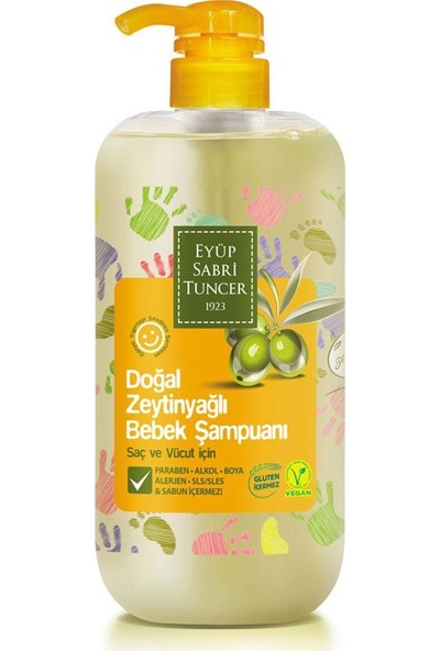 Eyüp Sabri Tuncer Doğal Zeytinyağlı Bebek Şampuanı 600 ml Eyüp Sabri Tuncer Doğal Zeytinyağlı Bebek Şampuanı 600 ml