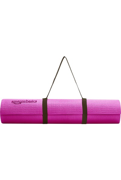Amazonbasics Yoga Mat ve Taşıma Askılı Kaymaz Egzersiz Minderi Pembe
