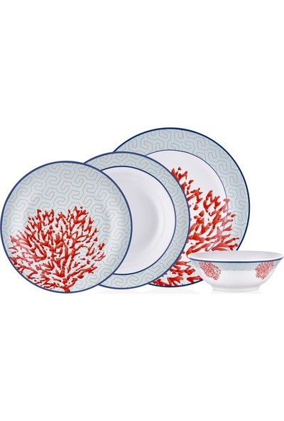 Decorium Coral 6 Kişilik 24 Parça Yemek Takımı
