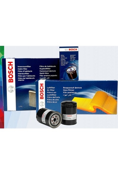 Bosch Toyota Corolla 1.4 D4D 4'lü Filtre Bakım Seti 2007-2018 Bosch Toyota Corolla 1.4 D4D 4'lü Filtre Bakım Seti 2007-2018
