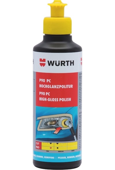 Würth P90 - Far Temizleyici Parlatma Cilası 250 gr