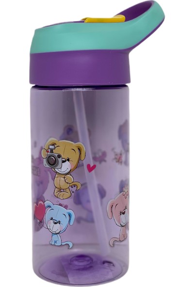 Vagonlife Tritan Pipetli Okul Suluğu 500 ml Mor Vagonlife Tritan Pipetli Okul Suluğu 500 ml Mor