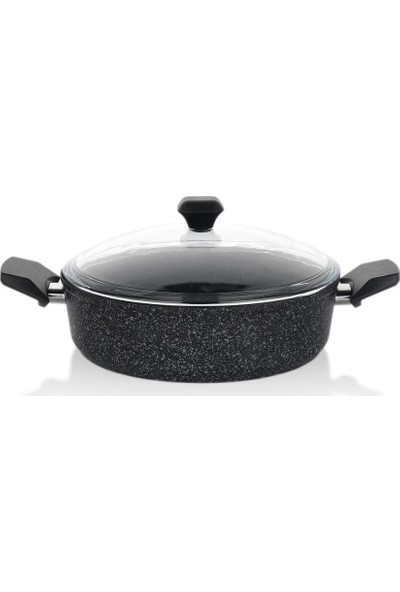 Schafer Legende Döküm Granit 24 cm Karnıyarık Tencere Siyah