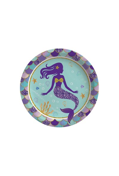 Miray Süs Tabak Deniz Kızı Pırıltılı 23 cm 8'li