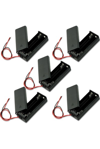 Emay Center 5'li 2 Anahtarlı Pil Yatağı Aa Kalem Kalın Pil