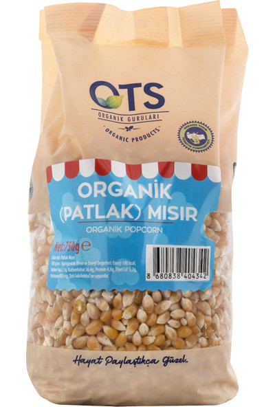 Ots Organik Patlamış Mısır 750 gr Ots Organik Patlamış Mısır 750 gr