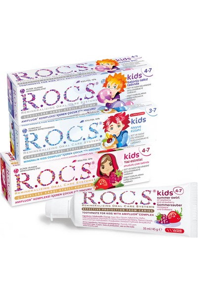 Rocs Kids Yaş Karma Tat Paketi - 45 gr x 3 Adet