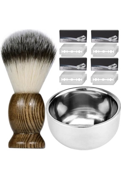 Qualis Shave Fk3 Tıraş Fırça + Kase + 20 Adet Jilet Qualis Shave Fk3 Tıraş Fırça + Kase + 20 Adet Jilet
