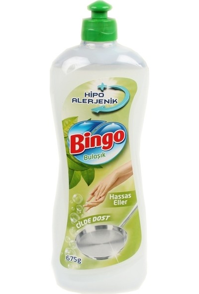 Bingo Bulaşık Deterjanı 675ML Hassas Eller - 16'lı Bingo Bulaşık Deterjanı 675ML Hassas Eller - 16'lı