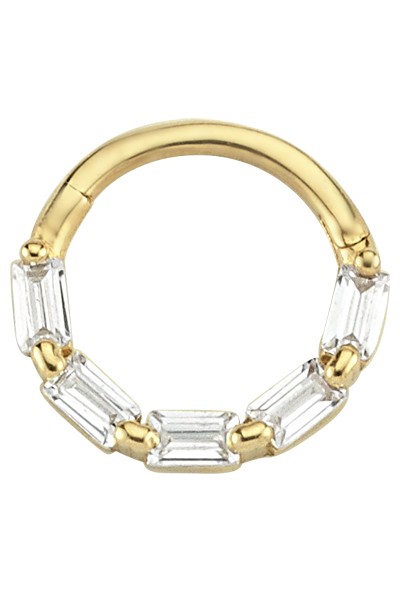 Altın Sepeti Altın Bagetli Tragus Küpe Altın Sepeti Altın Bagetli Tragus Küpe