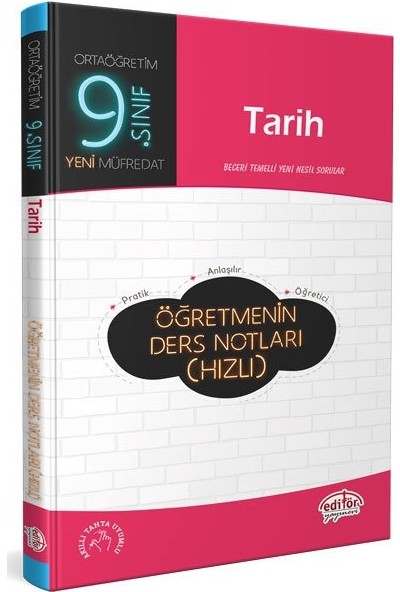 Editör Yayınları 9. Sınıf Tarih Öğretmenin Hızlı Ders Notları Editör Yayınları 9. Sınıf Tarih Öğretmenin Hızlı Ders Notları