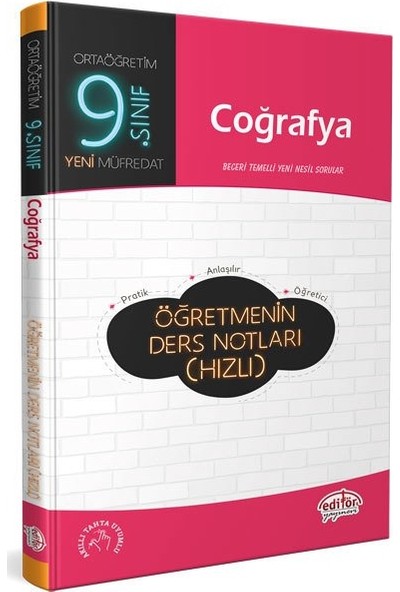 Editör Yayınları 9. Sınıf Coğrafya Öğretmenin Hızlı Ders Notları