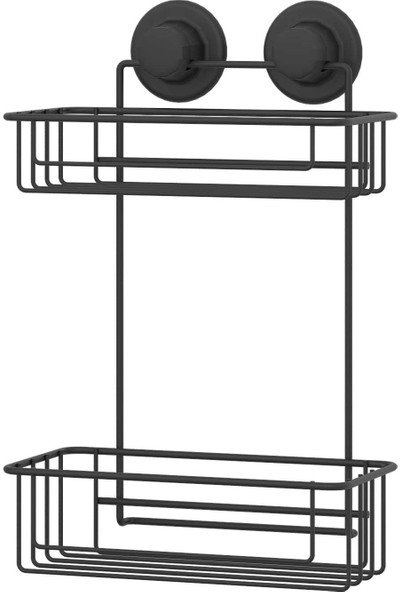Tekno-tel Vakumlu 2 Katlı Banyo Rafı Mat Siyah DM256 Tekno-tel Vakumlu 2 Katlı Banyo Rafı Mat Siyah DM256
