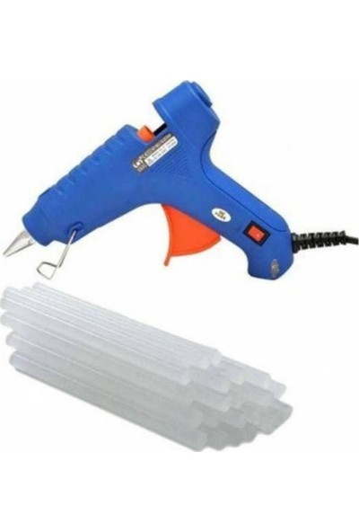 Qniay 20W Sıcak Silikon Tabancası Anahtarlı Aç Kapa + 10 Adet Silikom Mum