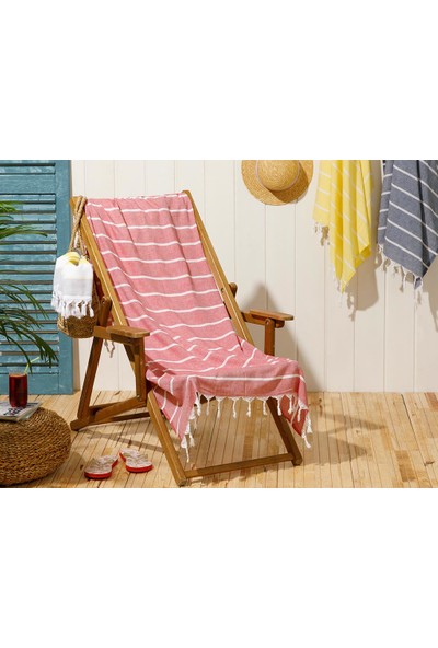 English Home Deep Sea Pamuk Peştamal 100x170 Cm Kırmızı