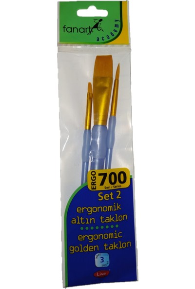 Fanart 700 Serisi Ergonomik Altın Taklon Set-2 3'lü Fanart 700 Serisi Ergonomik Altın Taklon Set-2 3'lü