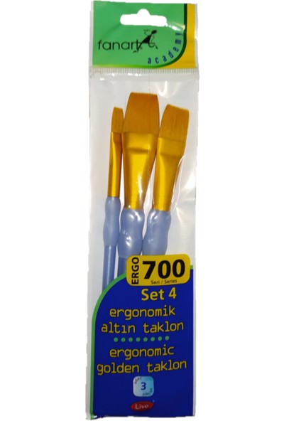 Fanart 700 Serisi Ergonomik Altın Taklon Set-4 3'lü Fanart 700 Serisi Ergonomik Altın Taklon Set-4 3'lü