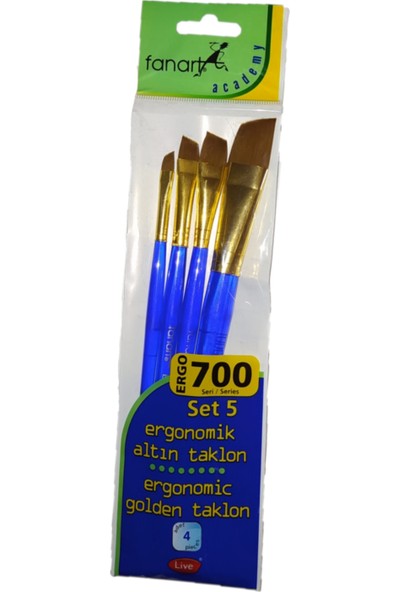 Fanart 700 Serisi Ergonomik Altın Taklon Set-5 4'lü Fanart 700 Serisi Ergonomik Altın Taklon Set-5 4'lü