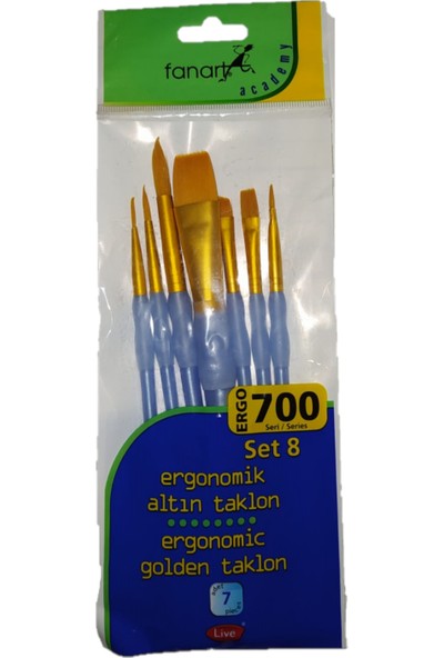 Fanart 700 Serisi Ergonomik Altın Taklon Set-8 7'li Fanart 700 Serisi Ergonomik Altın Taklon Set-8 7'li
