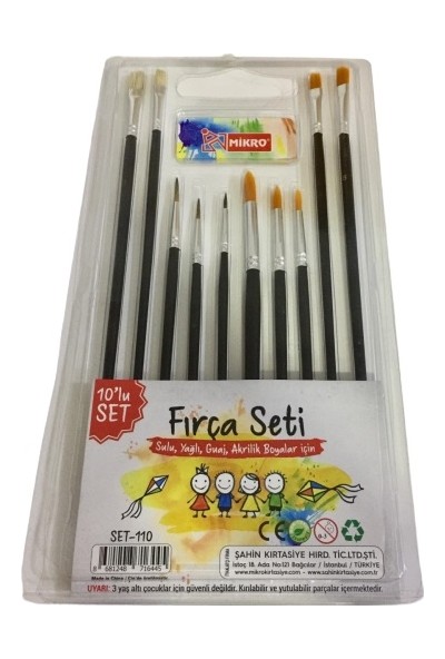 Mikro SET-110 Fırça Seti 10'lu Mikro SET-110 Fırça Seti 10'lu