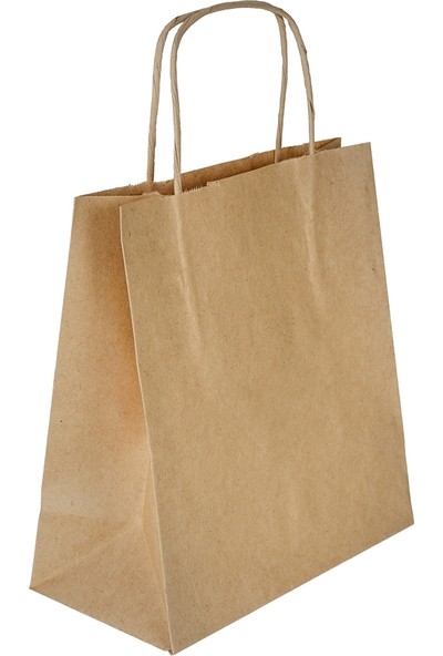 Morpack Burgu Saplı Kraft Çanta 18 x 8 x 23 cm 100'lü