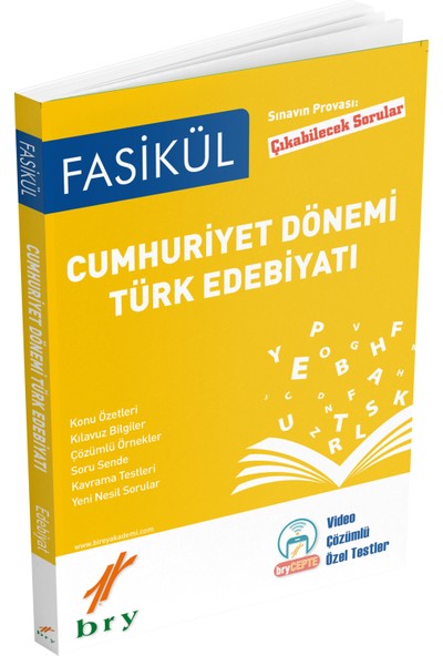 Bry Birey Eğitim Yayınları Sınavın Provası Çıkabilecek Sorular - Fasikül Cumhuriyet Dönemi Türk Edebiyatı