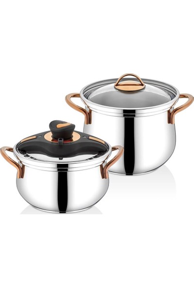 Schafer Alia 4,5 + 7 lt 2'li Düdüklü Tencere Seti