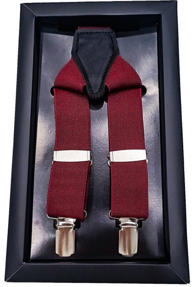 Caner Deri Ürünleri Bordo Metal Klipsli 1.kalite Pantolon Askısı