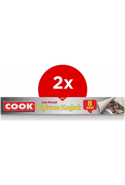 Cook Alüminyum Folyo 8 M x 45 cm 2'li Paket