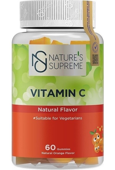 Nature's Supreme Vitamin C 60 Çiğnenebilir Form Nature's Supreme Vitamin C 60 Çiğnenebilir Form