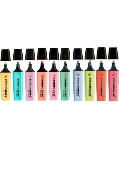 Stabilo Boss Pastel Fosforlu Kalem 10 Renk ( 6 Renk + 4 Yeni Renk ) Stabilo Boss Pastel Fosforlu Kalem 10 Renk ( 6 Renk + 4 Yeni Renk )