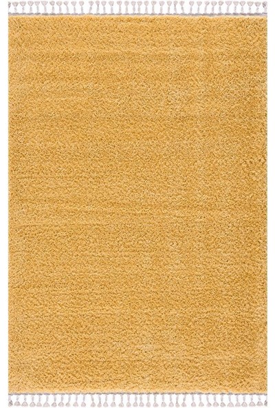 Vinosa Home Düz Sarı Yumuşak Shaggy Mutfak ve Oturma Odası Halısı 80 x 150 cm