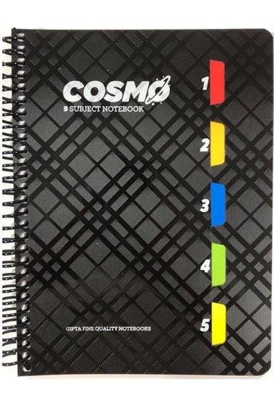 Gıpta Cosmo Ayraçlı Spiralli Defter 5 Bölmeli 150 Yaprak 17*24 Kareli Gıpta Cosmo Ayraçlı Spiralli Defter 5 Bölmeli 150 Yaprak 17*24 Kareli
