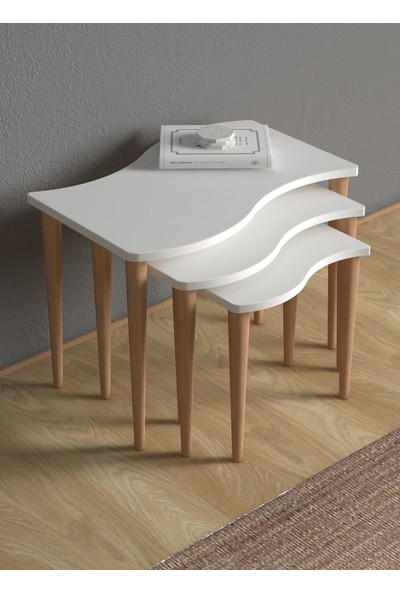 Monte Sehpa Gofrato Zigonsehpa Beyaz