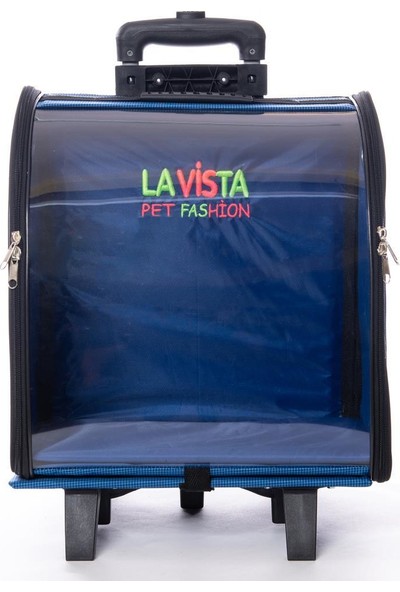 Lavista Kedi Köpek Çekçekli Kale Valizi Mavi Lavista Kedi Köpek Çekçekli Kale Valizi Mavi