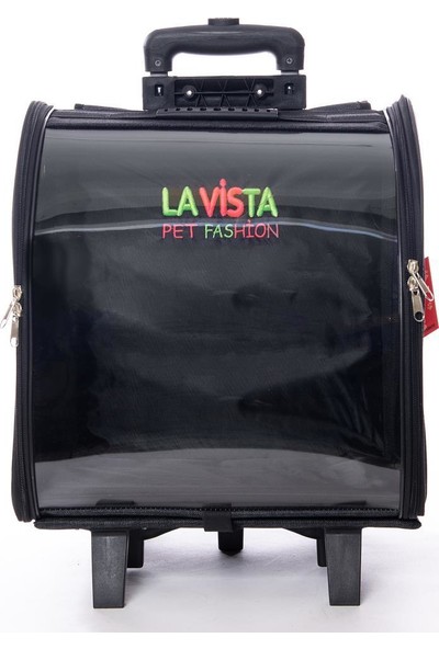 Lavista Kedi Köpek Çekçekli Kale Valizi Siyah