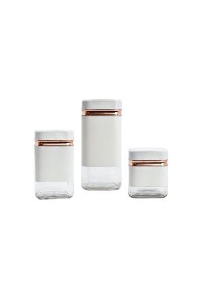 Perotti Caprice Beyaz 3 Boy Kavanoz Set Perotti Caprice Beyaz 3 Boy Kavanoz Set