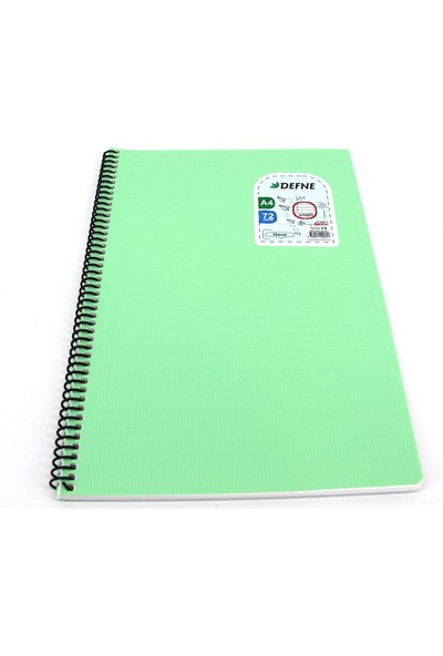 Defne Nova A4 72 Yaprak Kareli Spiralli Plastik Kapak Defne Nova A4 72 Yaprak Kareli Spiralli Plastik Kapak