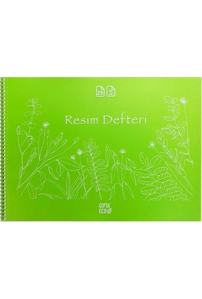 Gıpta Eco Spiralli Resim Defteri 25 Yaprak 35 x 50 cm