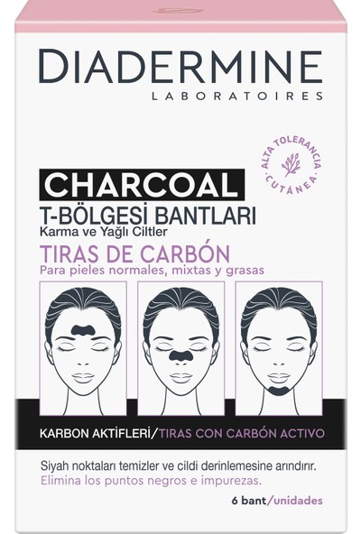 Diadermine Kömürlü T Bölgesi Bantları 6 Adet (Karma Ve Yağlı Ciltler) Diadermine Kömürlü T Bölgesi Bantları 6 Adet (Karma Ve Yağlı Ciltler)